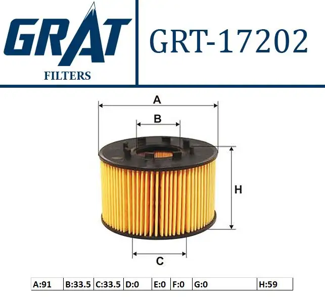 GRAT 17202 Yağ Filtresi XS7Q6744AA Fiyatı - Cepoto